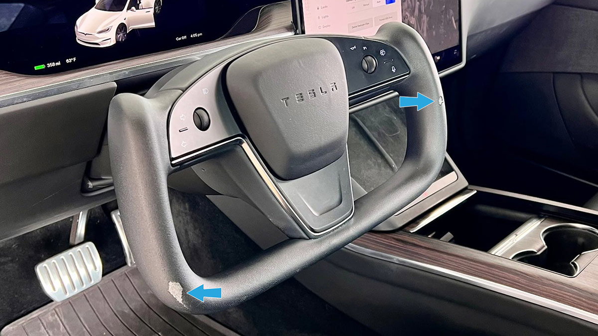 Tesla's Yoke Steering Wheels are Peeling Off After Only 10,000 Miles