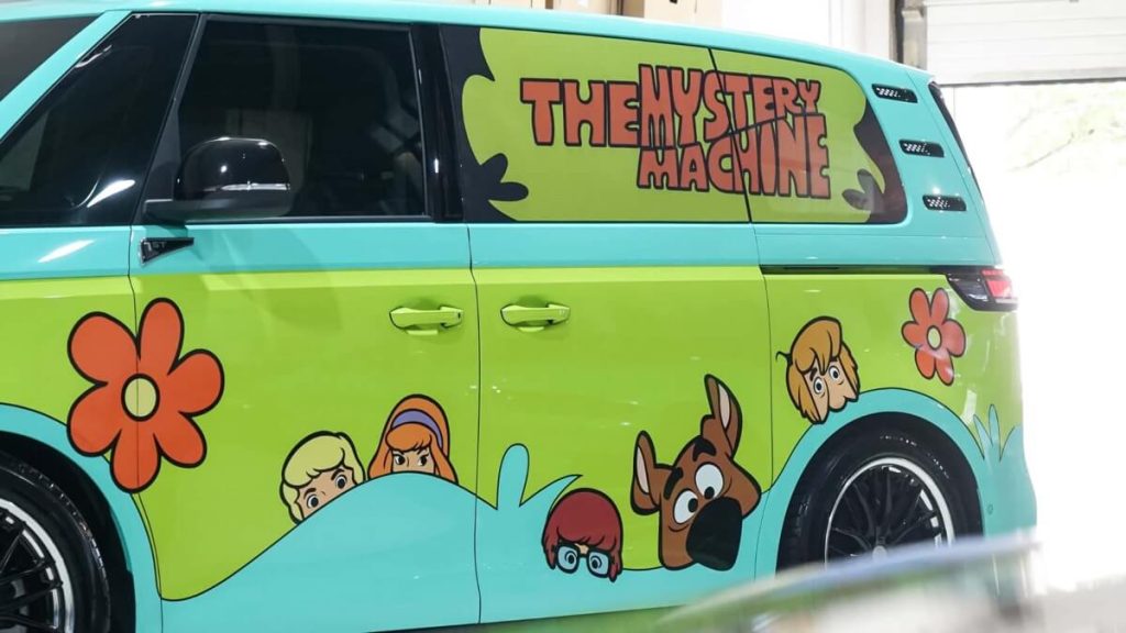 This VW ID. Buzz Transformed into Scooby-Doo's Mystery Machine
