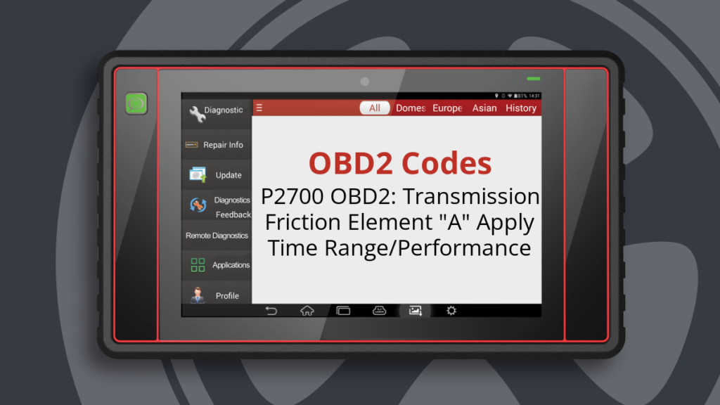 OBD2 Code P2700 – Causes, Symptoms, and Repairs