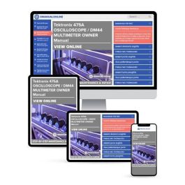 Tektronix 475A OSCILLOSCOPE / DM44 MULTIMETER OWNER Manual | eManualOnline