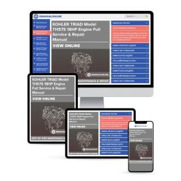 KOHLER TRIAD Model TH575 18HP Engine Full Service & Repair Manual ...