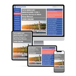 1976 MERCURY MERCRUISER TYPE 1 Factory Service & Work Shop Manual ...